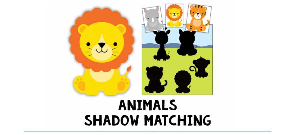 Fun Animal Shadow Matching Worksheets - FluffyTots