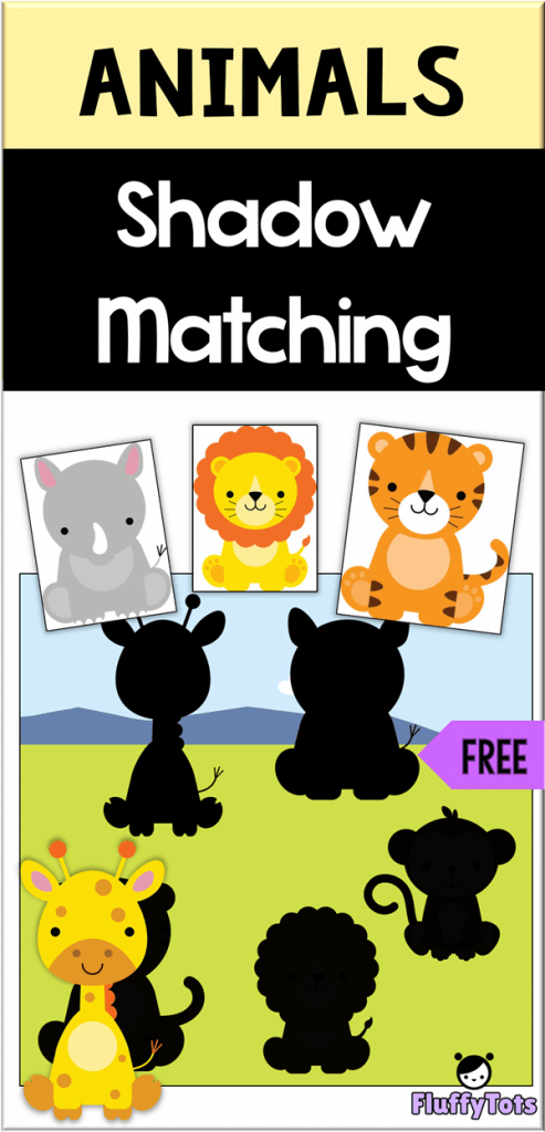 Fun Animal Shadow Matching Worksheets - FluffyTots