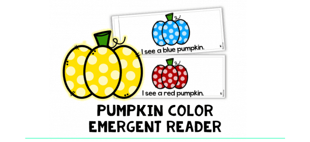 Pumpkin Color Emergent Reader : FREE 9 Color Words - FluffyTots