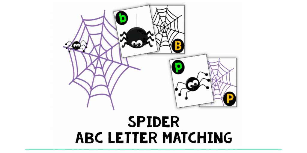 Spider ABC Letter Matching : FREE 26 Letters Matching - FluffyTots