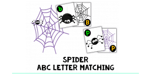 Spider ABC Letter Matching : FREE 26 Letters Matching - FluffyTots