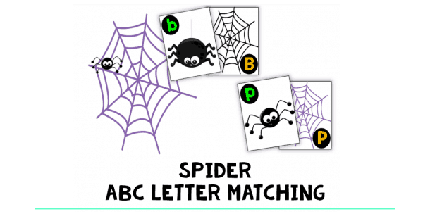 Spider ABC Letter Matching : FREE 26 Letters Matching - FluffyTots
