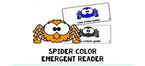 Spider Color Emergent Reader : FREE 8 Color Words - FluffyTots