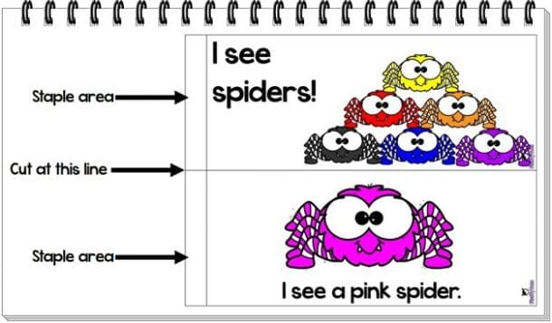 Spider Color Emergent Reader : FREE 8 Color Words - FluffyTots