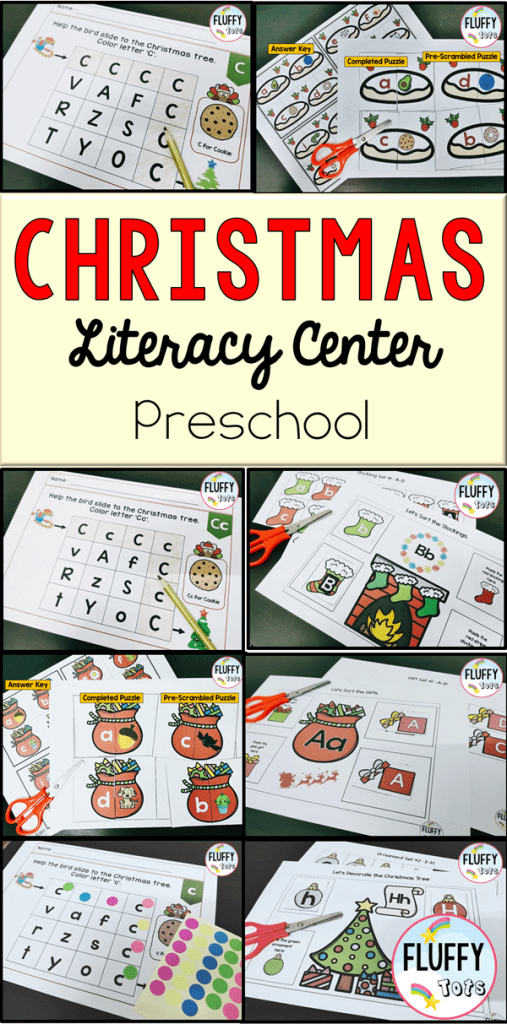 9 Fun Christmas Literacy Centers for Preschool and Pre-K : Simple NO ...