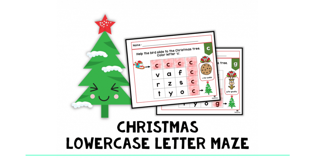 Christmas Letter Maze : Easy No-Prep 26 Letter Recognition Activity ...