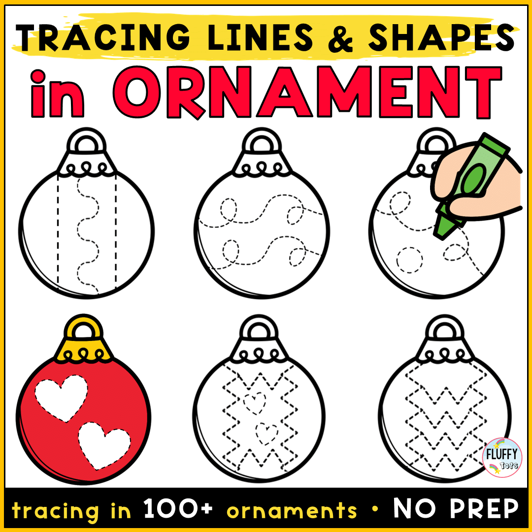 Christmas Ornaments Tracing Printables : FREE 6 Fun Tracing Ornaments ...