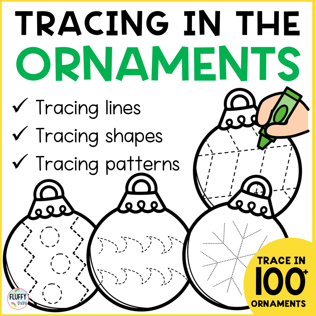 Christmas Ornaments Tracing Printables : FREE 6 Fun Tracing Ornaments ...