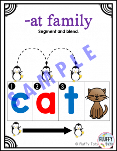 CVC Segment and Blend Activity : Easy 39 CVC Short-a Words - FluffyTots