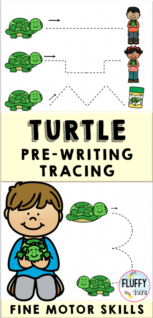 Ready to Use Turtle Tracing Pages for Preschool: FREE 10 Tracing Lines ...