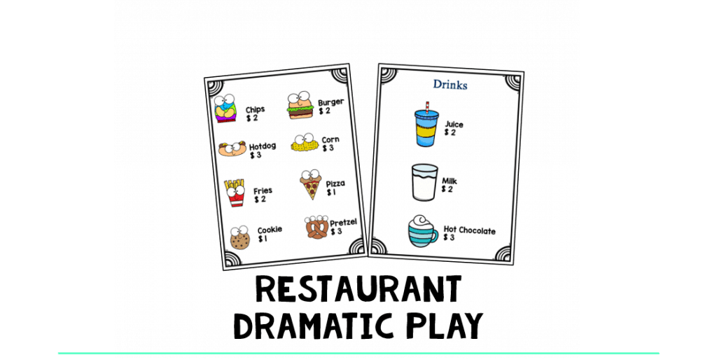 Simple Restaurant Dramatic Play for Preschool : Free Printables ...
