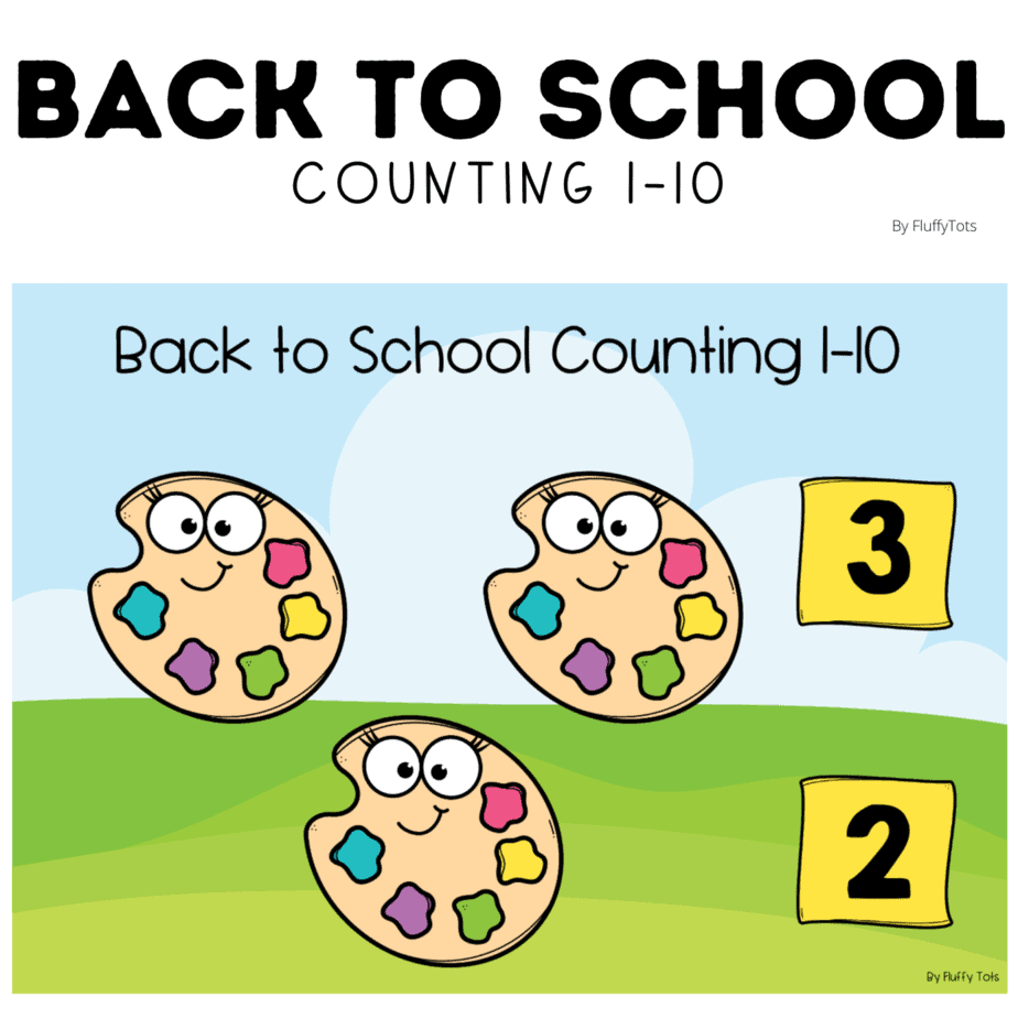 Back to School Boom Cards : FREE Counting 1-10 Activities - FluffyTots