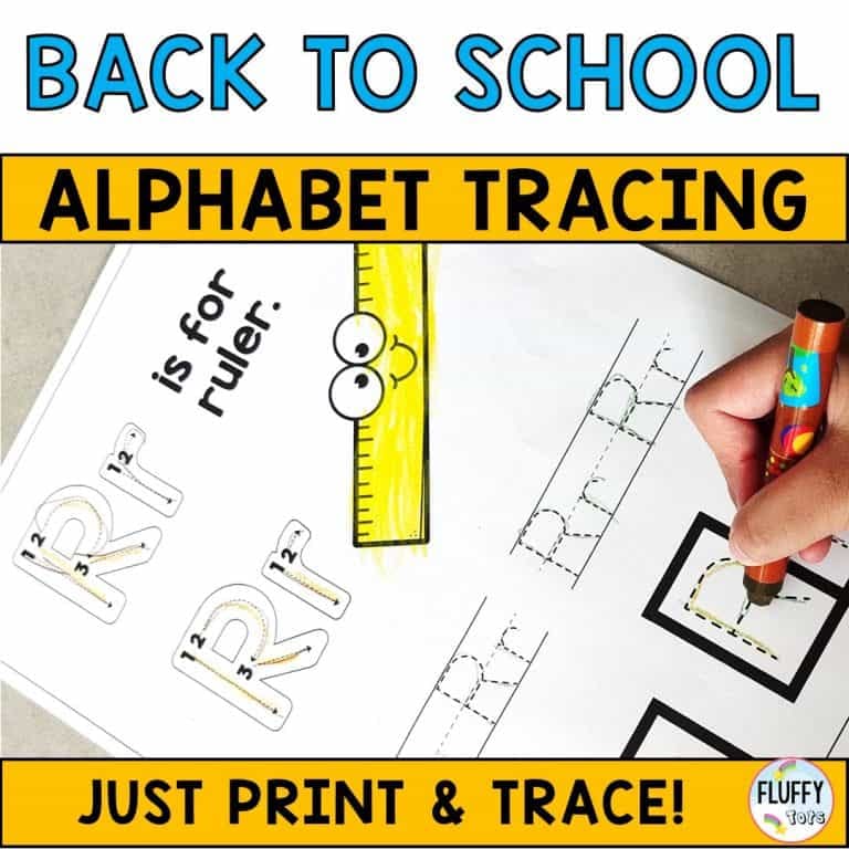Back to School Tracing Mat - FluffyTots