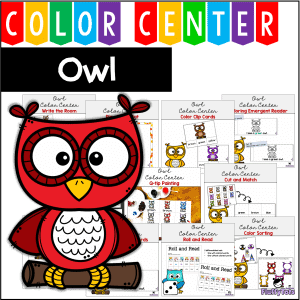 Owl Color Emergent Reader : FREE 11 Color Words - FluffyTots