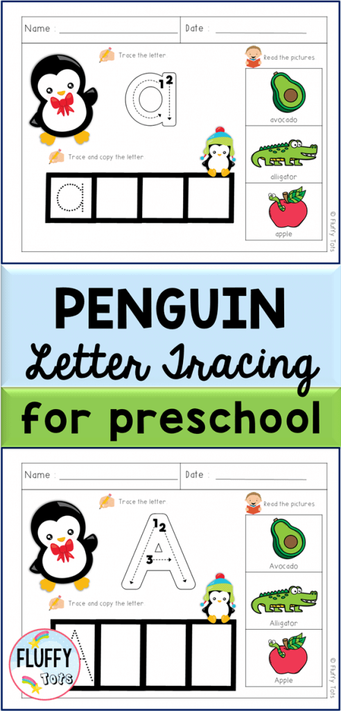 78 Pages of Alphabet Tracing Worksheets with Fun Penguin-Theme - FluffyTots