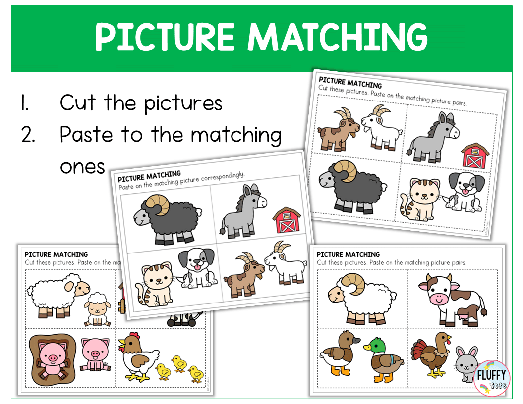 100+ Pages of Cute Farm Animals Worksheet Activities for Fun Farm Book ...