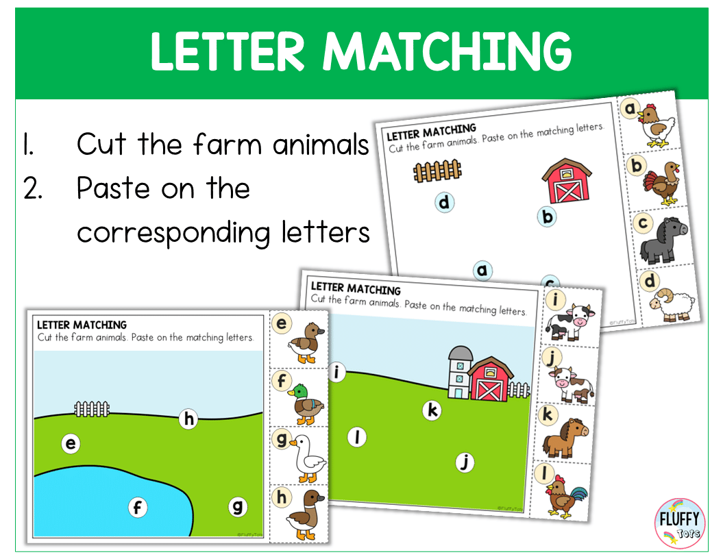 100+ Pages of Cute Farm Animals Worksheet Activities for Fun Farm Book ...