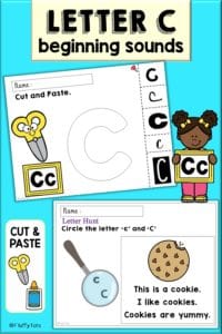 Fun Letter C Printables : 3 Beginning Sounds Activities - FluffyTots