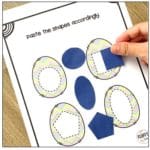Fun Easter Egg Printable Shape Sorting Activity - FluffyTots