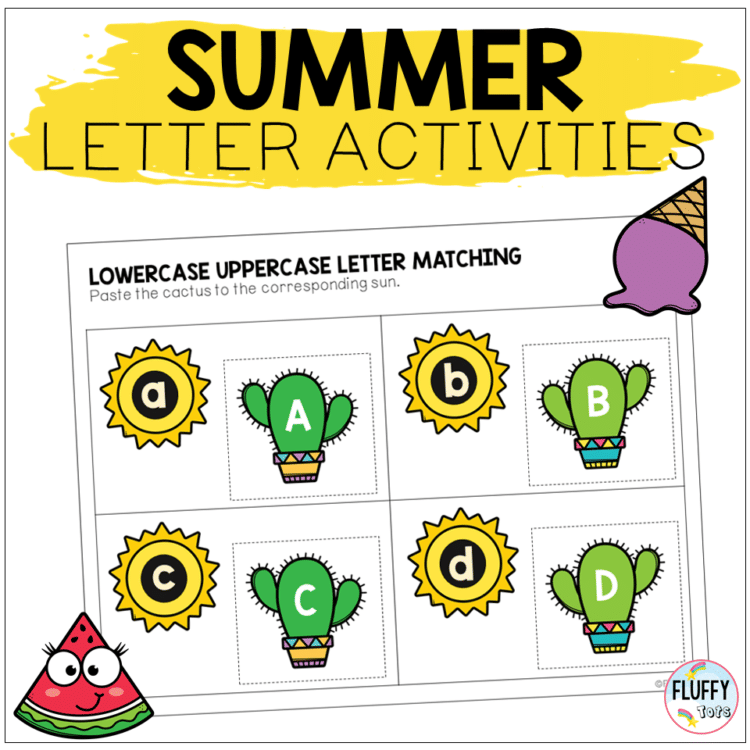 Watermelon ABC Matching Printables - FluffyTots