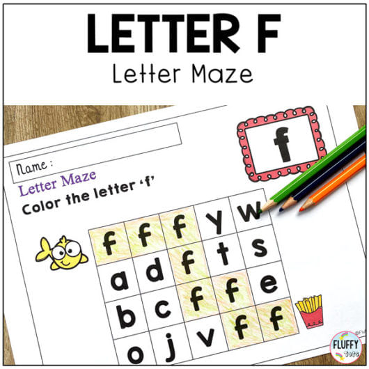 4 Easy Letter F Worksheets Activities for Early Learners - FluffyTots