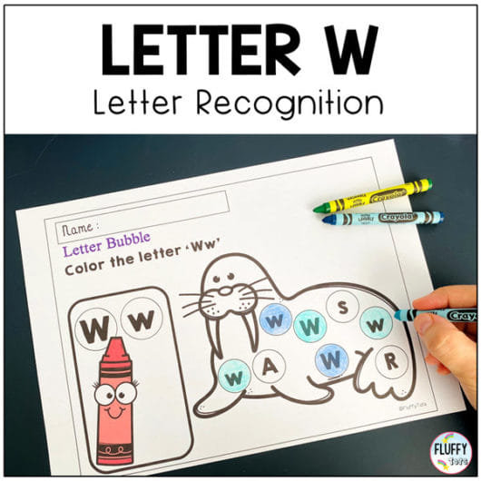 4 Easy Letter W Worksheets Activities for Early Learners - FluffyTots