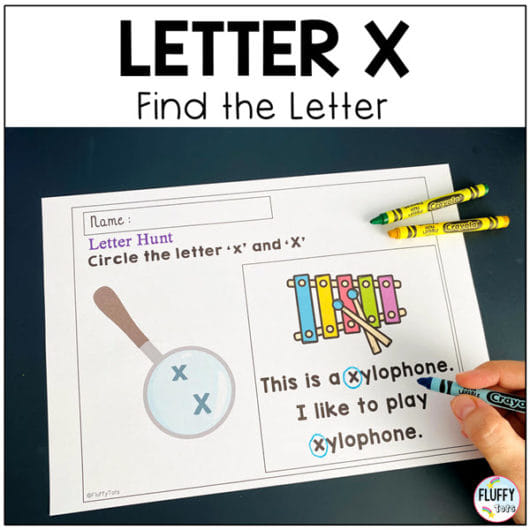 4 Easy Letter X Worksheets Activities for Early Learners - FluffyTots