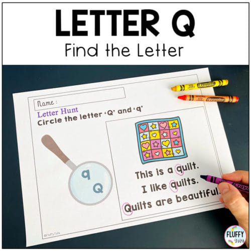 4 Easy Letter Q Worksheets Activities for Early Learners - FluffyTots