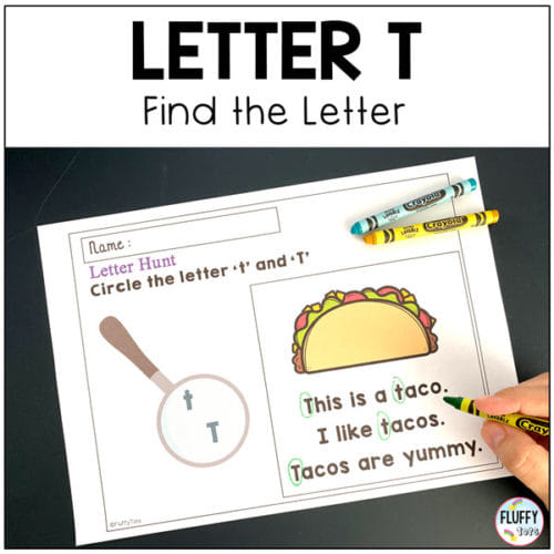 4 Easy Letter T Worksheets Activities for Early Learners - FluffyTots