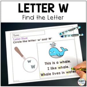 4 Easy Letter W Worksheets Activities for Early Learners - FluffyTots