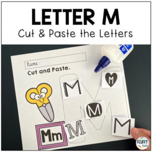 Exciting Letter M Cut and Paste Worksheets - FluffyTots