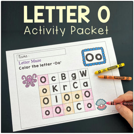4 Easy Letter O Worksheets Activities for Early Learners - FluffyTots