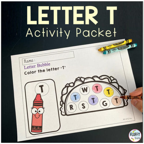 4 Easy Letter T Worksheets Activities for Early Learners - FluffyTots