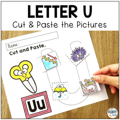 4 Easy Letter U Worksheets Activities for Early Learners - FluffyTots