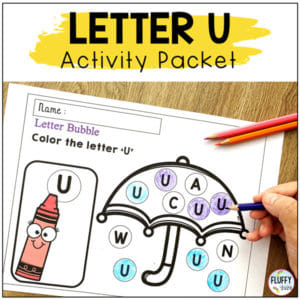 4 Easy Letter U Worksheets Activities for Early Learners - FluffyTots