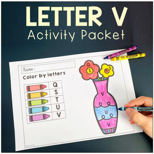 4 Easy Letter V Worksheets Activities for Preschool and Kindergarten ...