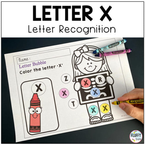 4 Easy Letter X Worksheets Activities for Early Learners - FluffyTots