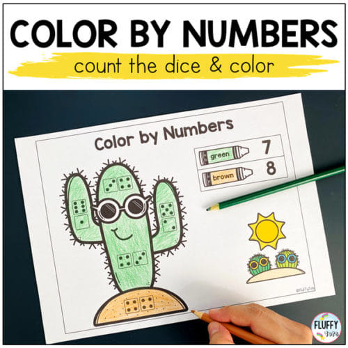 25 Pages Fun Summer Color by Code - FluffyTots