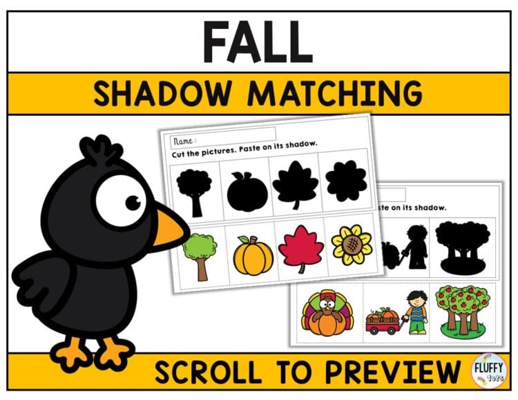 30+ Pages Easy to Use Fall Shadow Matching for Preschool and Toddler ...