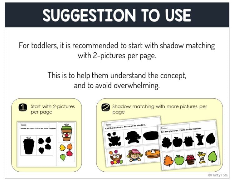 30+ Pages Easy to Use Fall Shadow Matching for Preschool and Toddler ...