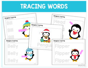 Fun Penguin Tracing Lines and Shapes for Preschool Activities - FluffyTots