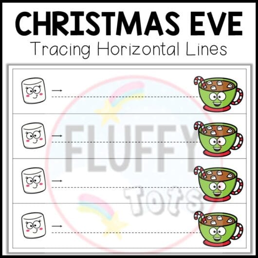 50+ Pages of Fun Christmas Tracing Horizontal Lines Prewriting ...
