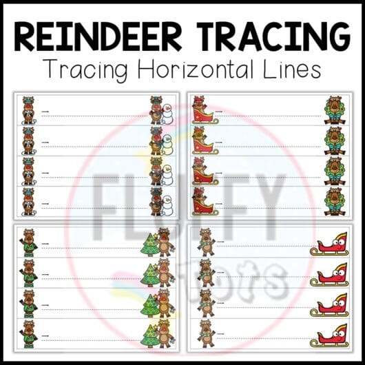 50+ Pages of Fun Christmas Tracing Horizontal Lines Prewriting ...
