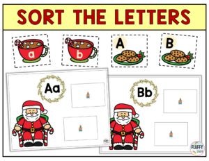Christmas Letter Sorting : FREE 26 Letters - FluffyTots