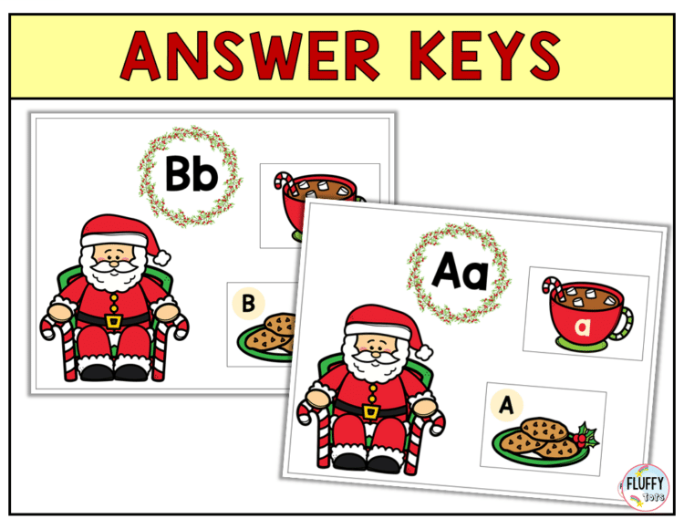 Christmas Letter Sorting : FREE 26 Letters - FluffyTots