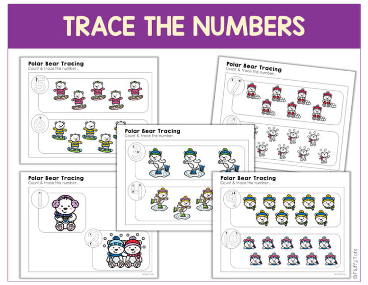Easy to Use Polar Bear Tracing Activities for Preschool and Toddler ...