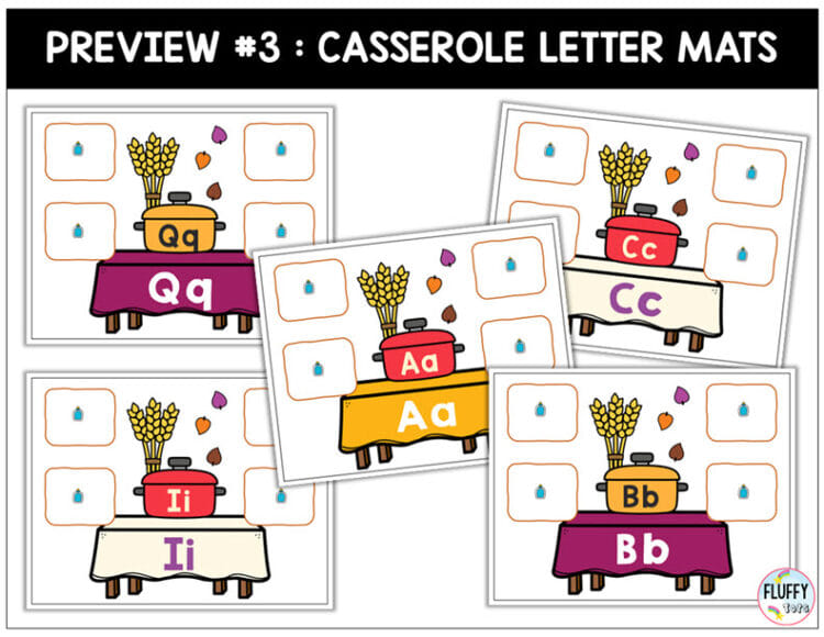 Easy Thanksgiving Letter Sorting Cut-and-Paste Letter Recognition ...