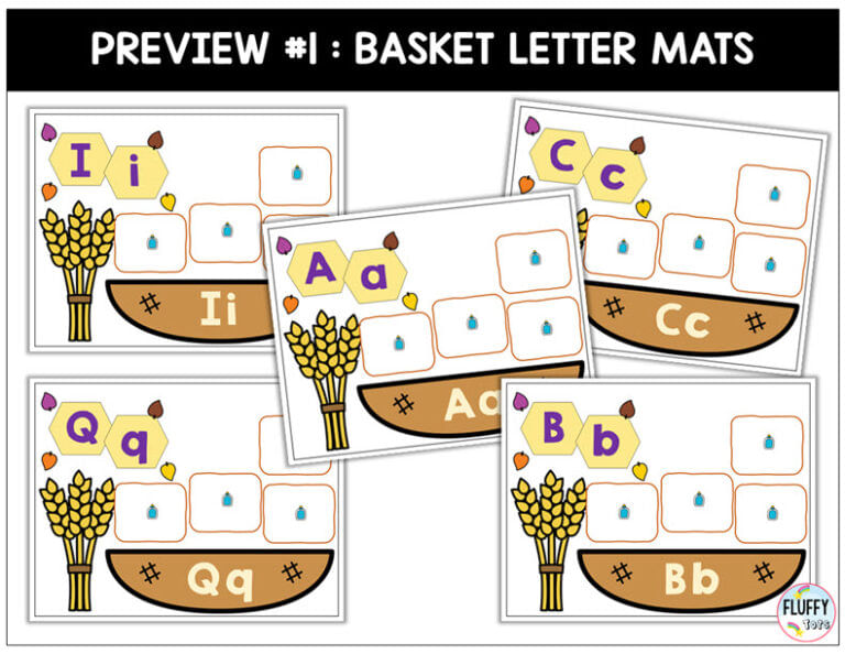 Easy Thanksgiving Letter Sorting Cut-and-Paste Letter Recognition ...
