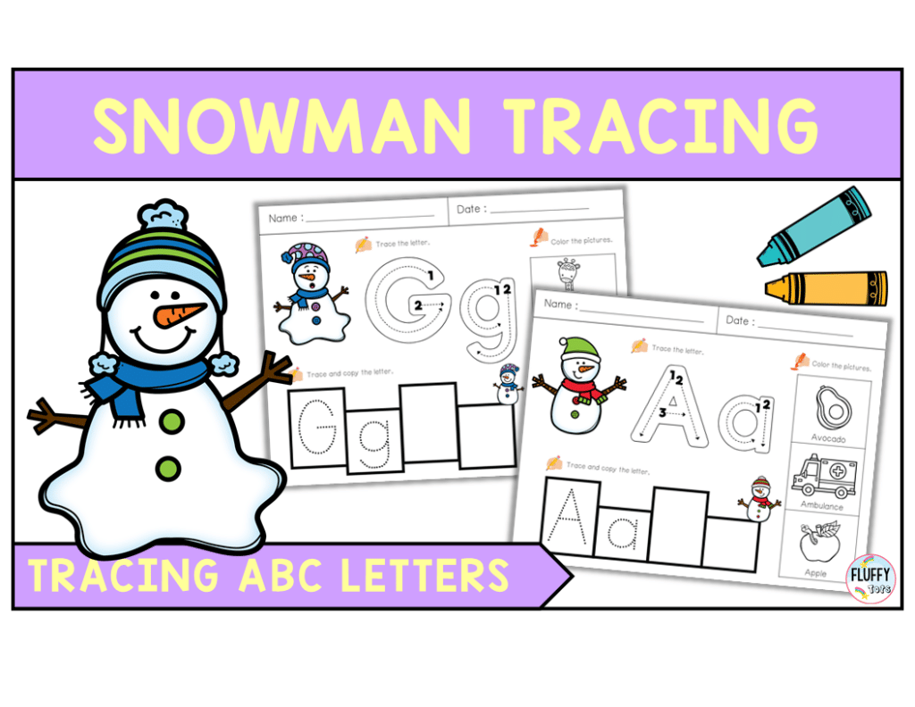 70+ Pages Fun Snowman Letter Tracing Worksheets - FluffyTots