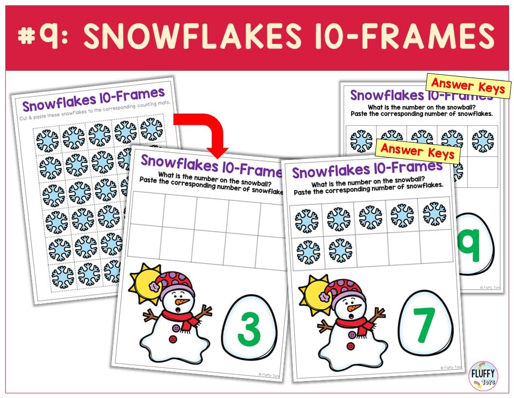 100+ Fun Pages of Snowman Math Preschool Worksheets with Answer Keys ...